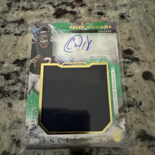 2024 Topps Inception CALEB WILLIAMS Rookie Jumbo Relic AUTO Jersey ...