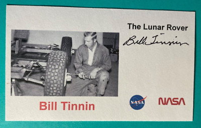 SIGNED BILL TINNIN FDC AUTO 3" x 5" INDEX CARD - NASA - BUILT LUNAR ...
