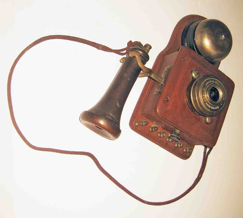 Circa 1890's Small COUCH & SEELEY - BOSTON Wall Phone w/ BELL & 2-POLE ...