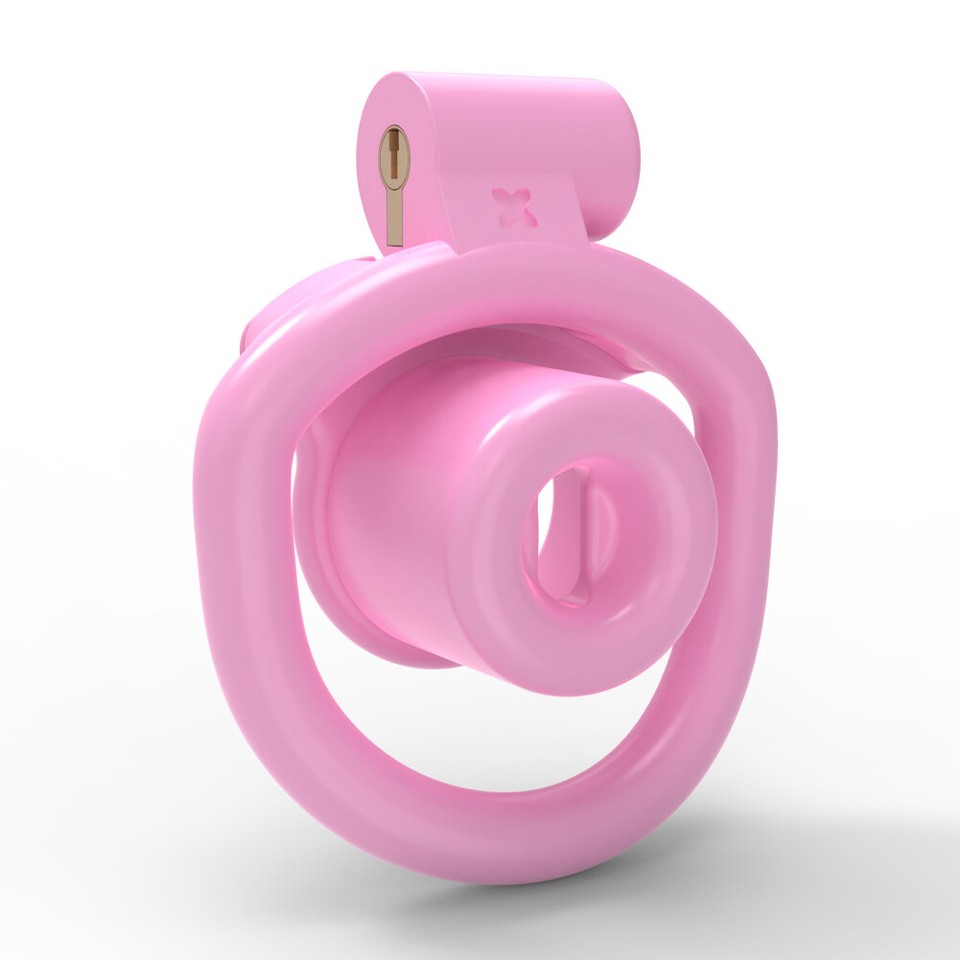 Inverted Plugged Cylinder Chastity Cage with Belt for Couple with 4 ...