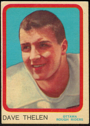 1963 TOPPS CFL #52 DAVE THELEN OTTAWA ROUGH RIDERS VG/EX | eBay