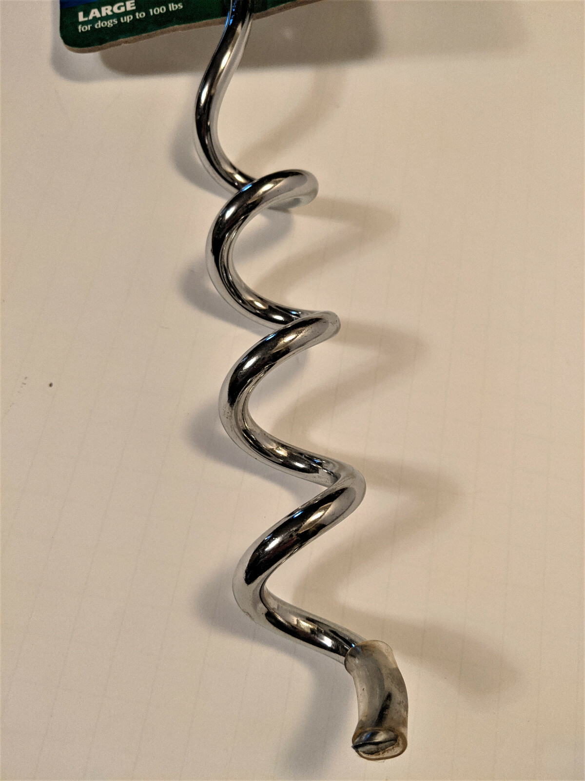 Dog Spiral Stake 18 Inch Large up to 100 LB Dogs Metal Triangle Handle ...