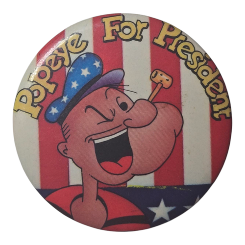 Popeye For President Vintage Popeye the Sailor Man Pinback Button Pin ...