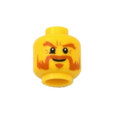 LEGO - Minifig, Head Orange Moustache, Mutton Chops, Sideburns & Goatee ...