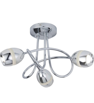 Lighting Collection Modern 3Light Integrated LED Twisted Design Ceiling ...