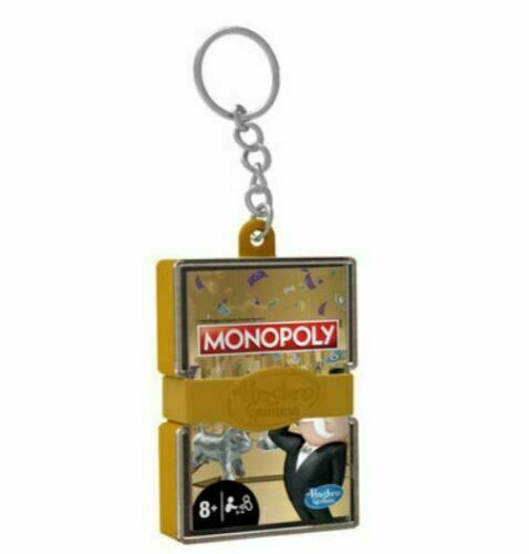 Monopoly Keychain Mini Game Gold Travel Family Fun Fast Delivery Hasbro ...