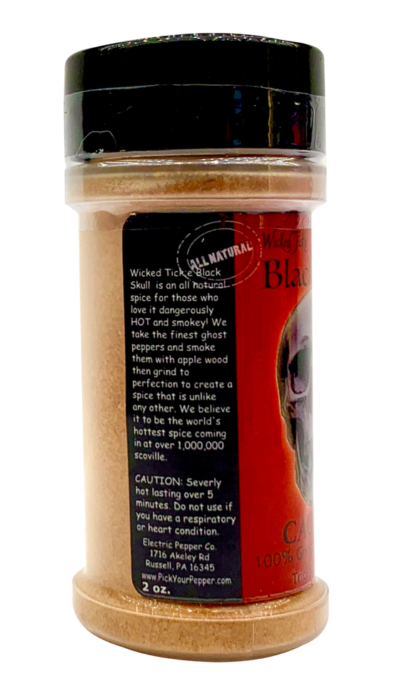 Smoked Ghost Pepper Powder Hot Spice Wicked Tickle Black Skull Chili ...