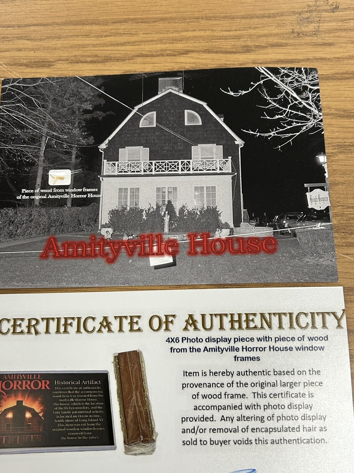 The Amityville Horror piece of wood Collectible Horror Relic | eBay