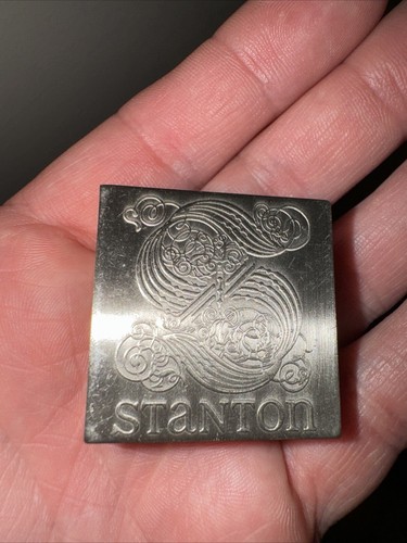 VTG Stanton Turntable Silver Gold Tone Square Metal Stylus Cartridge ...