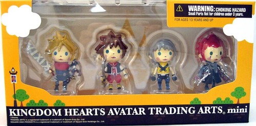 Square Enix Kingdom Hearts Avatar Mini Trading Figures (Cloud Sora Riku ...