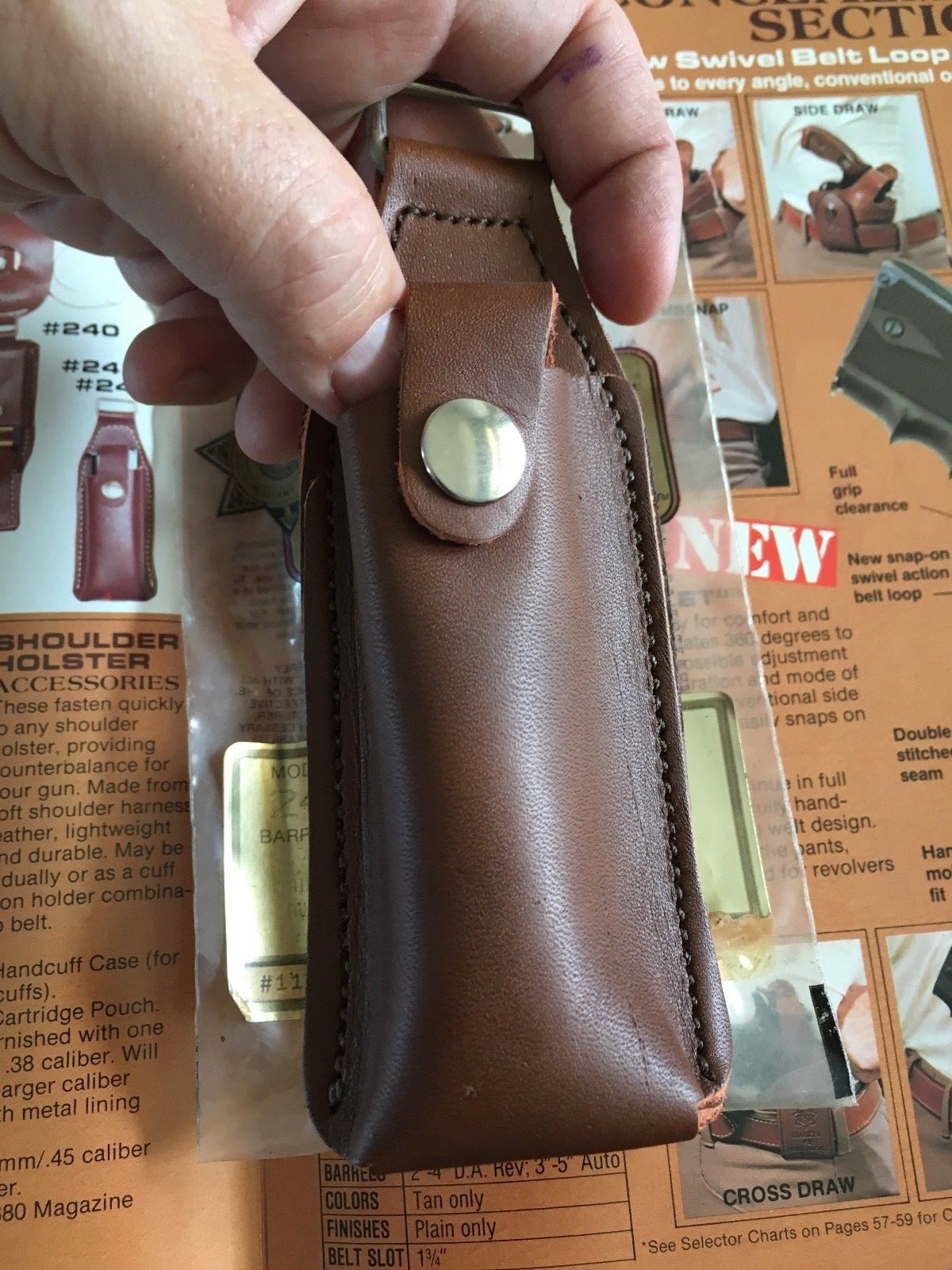 Vintage Bianchi Single Magazine Holder Shoulder Holster Component 45 ...