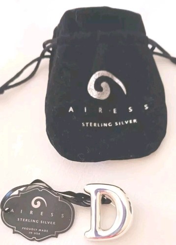 Airess Sterling Silver 925 Bubble Initial D Pin NEW | eBay