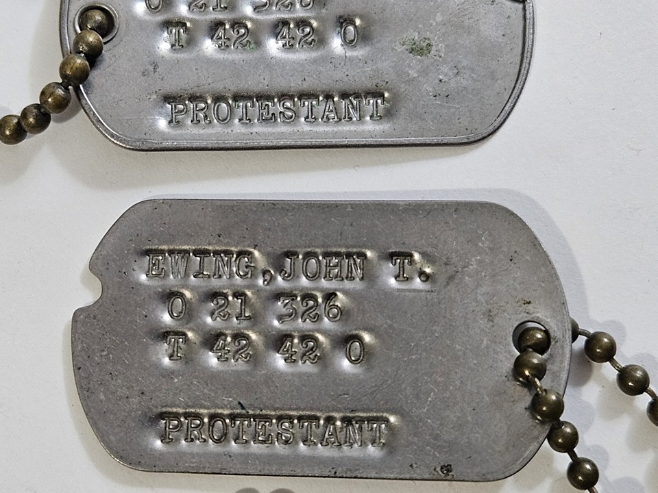 Original Vietnam Era US Army T 42 42 Dog Tags Pair -Ewing | eBay