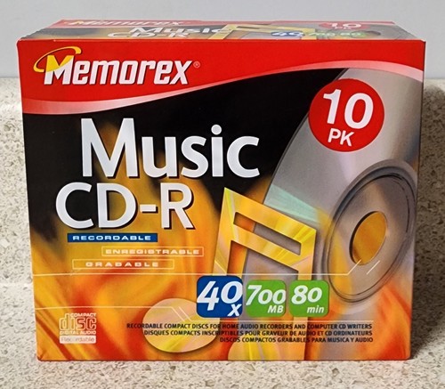 NEW MEMOREX MUSIC CD-R RECORDABLE 10PK COMPACT DISC’S 71809091001| eBay
