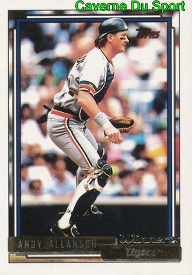 167 ANDY ALLANSON TIGERS TOPPS GOLD WINNER BASEBALL CARD 1992 | eBay