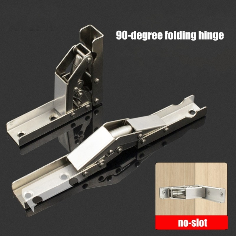 2Pcs 90 Degree Folding Hinge Table Leg Brackets Flat Spring Folding ...