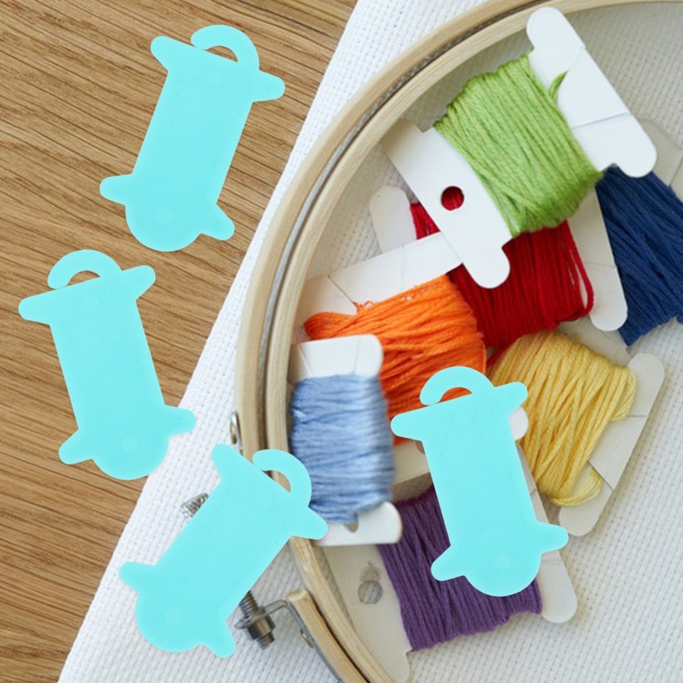 100 Pcs Yarn Winding Board Small Bobbin Knitting Spool Holder Winder ...