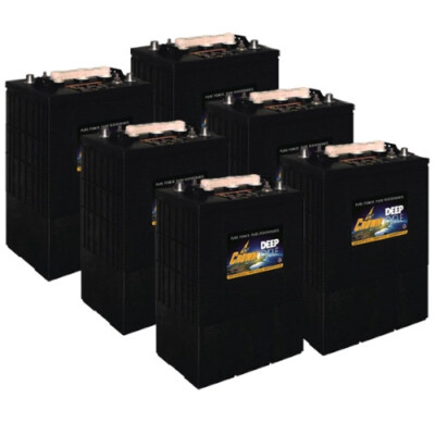 6 PACK Crown Replacement For Trojan L16E-AC, 6V Deep Cycle Battery, 390 ...