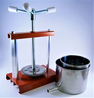 Stainless Steel Cheese Press 2L - Fruit Press, Wine Press, Grape Press ...