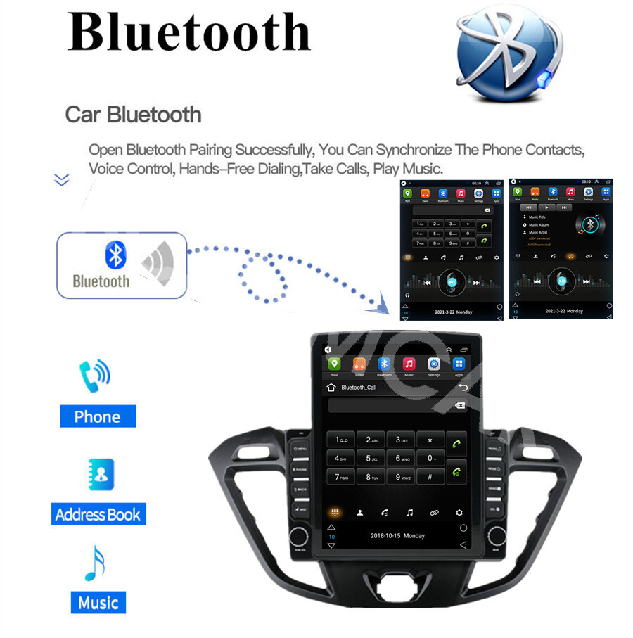 Touch Screen Car Stereo Radio Fit For Ford Transit Custom 2013-2018 2 ...