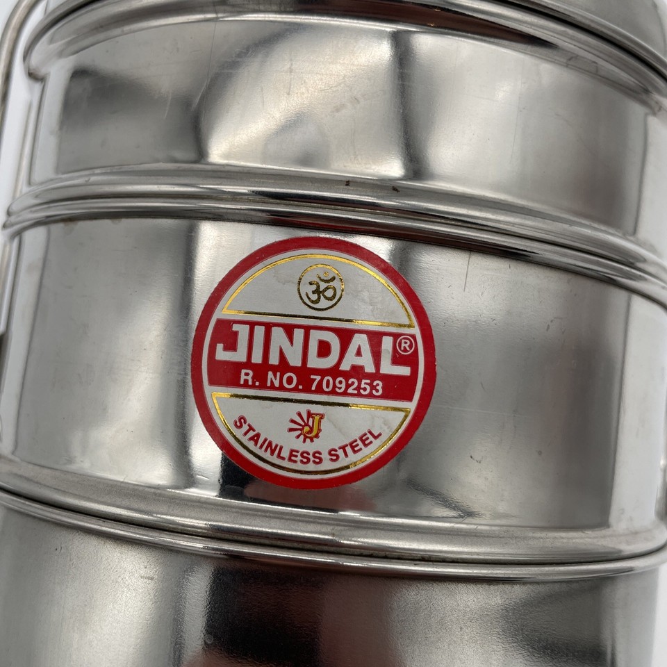 Stainless Steel Jindal Lunch Box 3 Tier Food Storage Container Tiffin ...