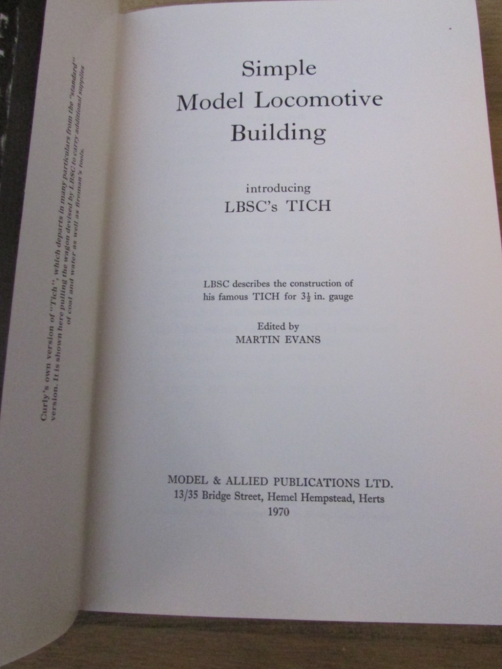 Simple Model Locomotive Building...Introducing LBSC's Tich 1970 HC M ...