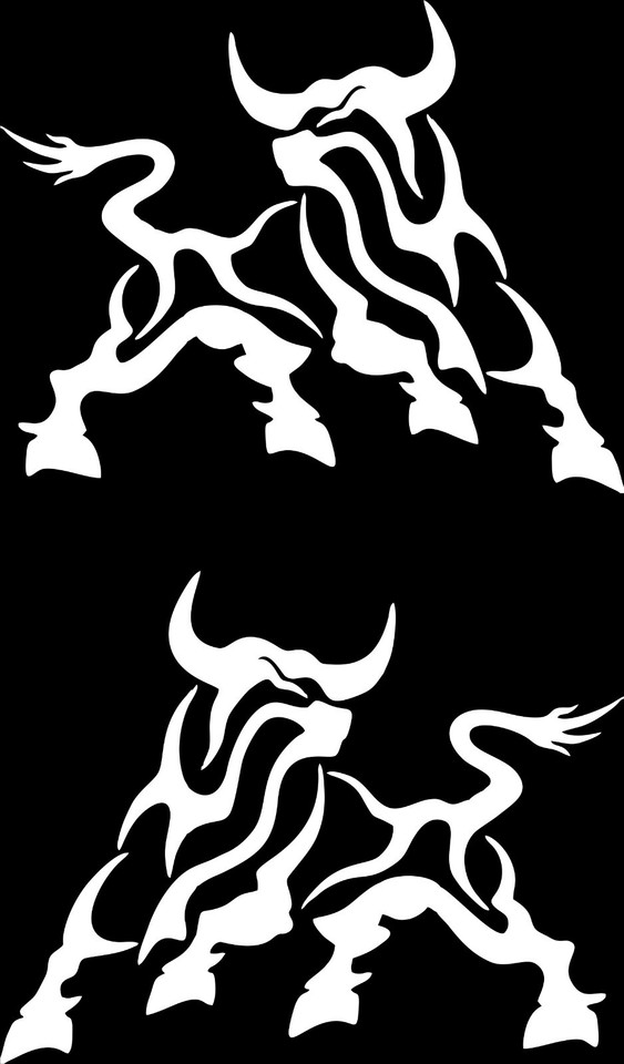 Bull Car Decals Vinyl Sticker Tribal Cow JDM Auto Bumper Window Buffalo ...