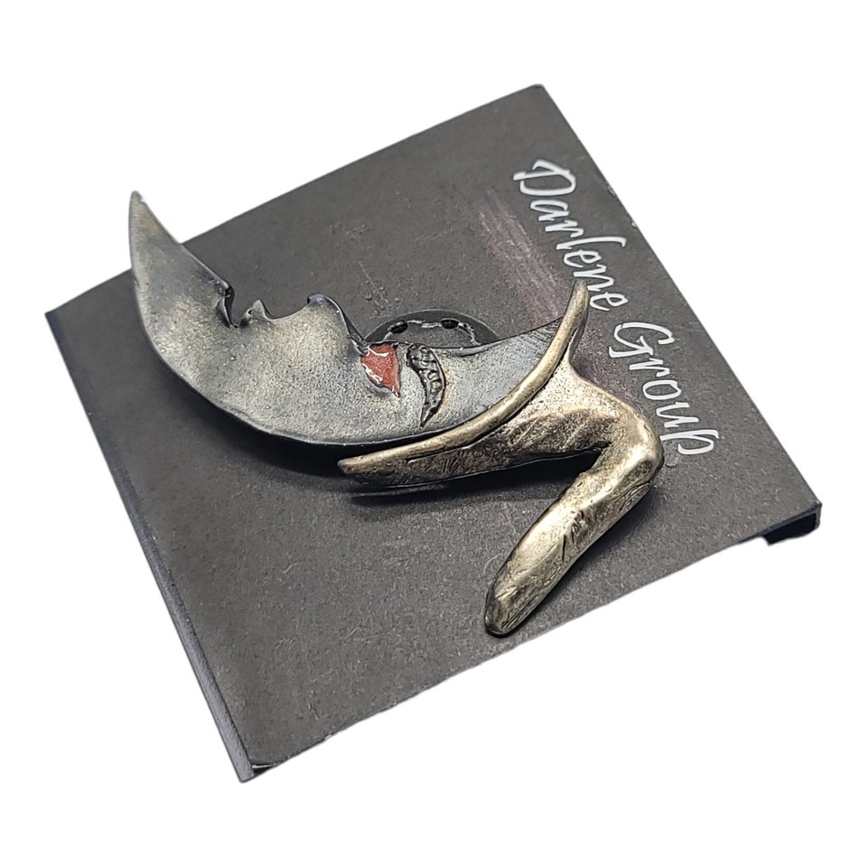 Darlene Group Spooky Black Half Moon Red Enamel Eye Witch Hat Brooch | eBay