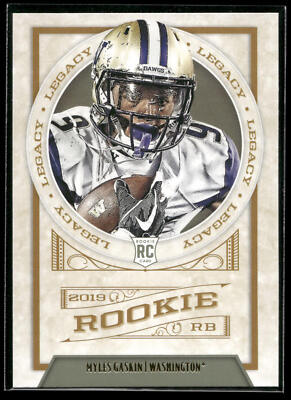 2019 Panini Legacy Myles Gaskin ROOKIE CARD Washington Huskies #186 RC ...
