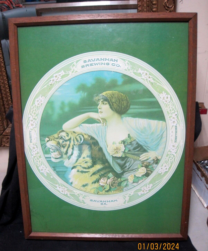 Vintage framed Wooden Savannah Brewing Co. Sign Wall Decor advertising ...