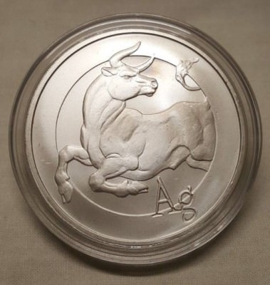 2018 1oz Silver Shield BULLion .999 Fine Silver Round Ag Bull Flaming ...