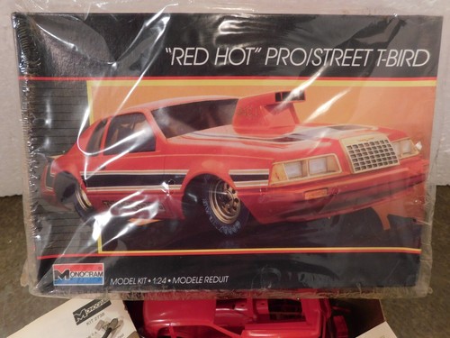 Original 1986 Monogram Kit 2738 1:24 RED HOT PRO/STREET T-BIRD New Box ...