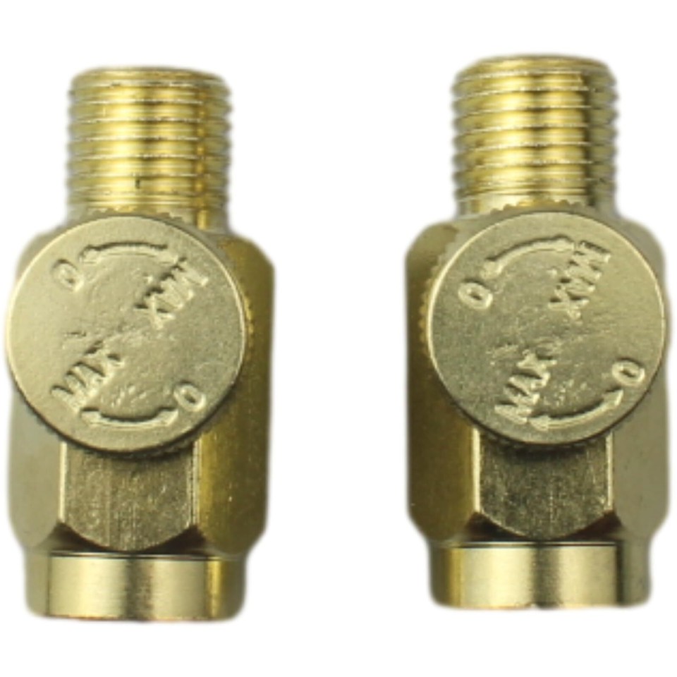 Brass In-Line Air Flow Regulator 2 Pack 1/4" NPT Male Female Pressure ...