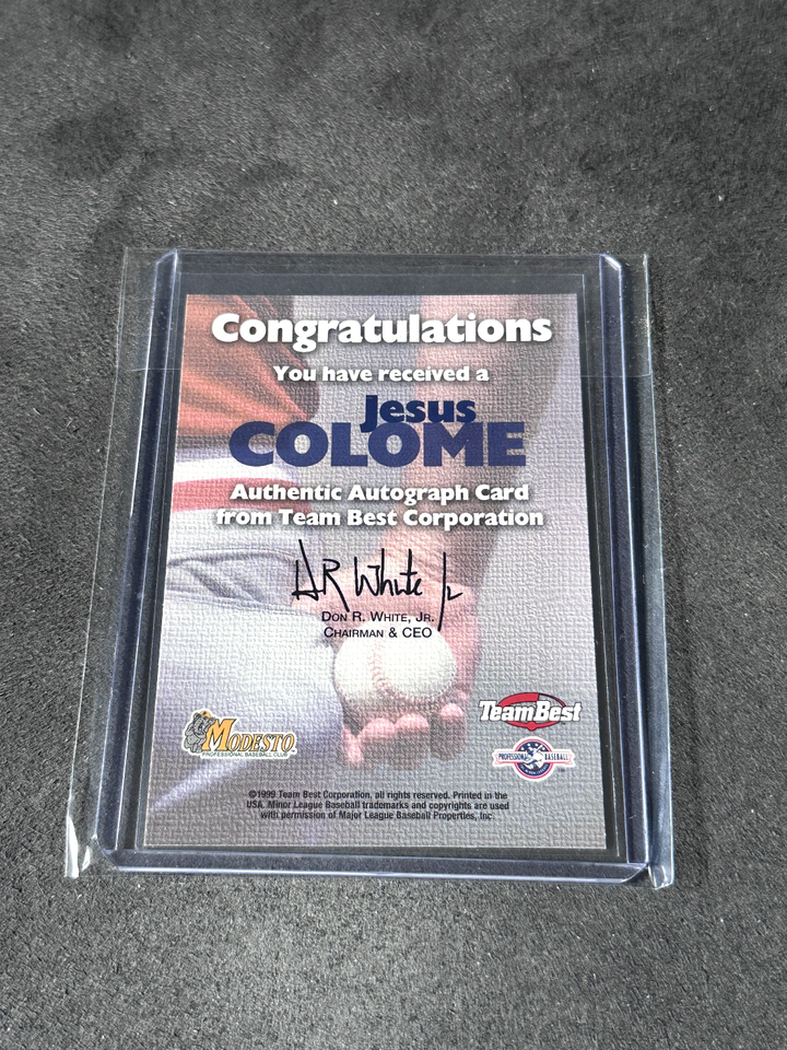 Jesus Colome 1999 Team Best Auto Autograph | eBay