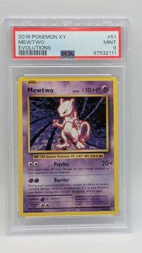 2016 Pokémon XY Evolutions Mewtwo 51/108 PSA 9 MINT! | eBay