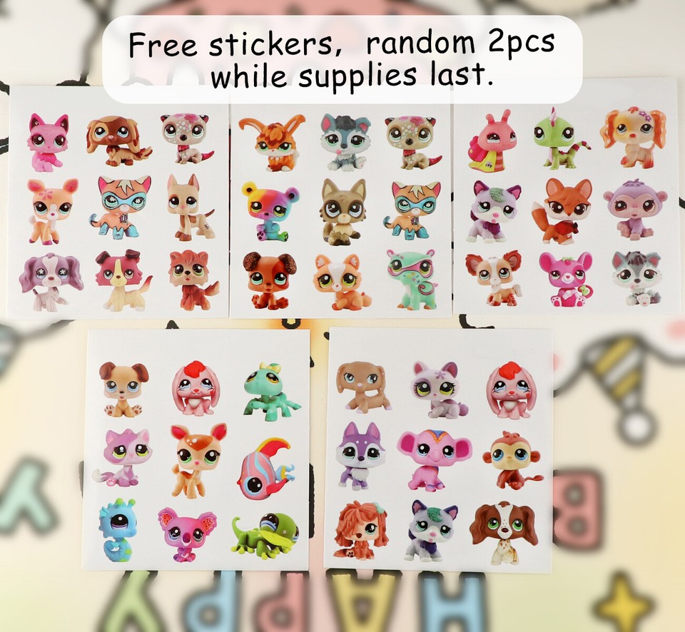 Pet Shop LPS Random Bag 3 LPS Pets & 7 LPS Accesories Lot Cat and Dog ...
