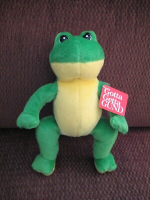 Gund 5029 Flash Frog 8" Green Yellow New | eBay