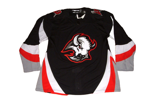 Adidas Buffalo Sabres Goat Head Retro 3rd Jersey Sz 54 (XL) Fight Strap ...