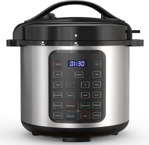 16-in-1 Electric Pressure Cooker 8QT Slow Rice Cooker Non-Stick ...