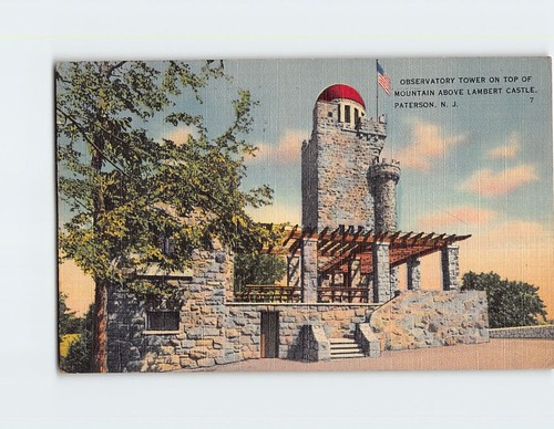 Postcard Observatory Tower On Top Of Mountain Above Lambert Castle ...
