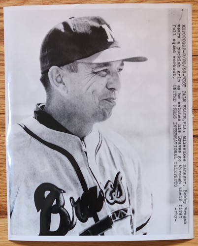 Bobby Bragan Milwaukee Braves Manager Press Photo Baseball 1963 | eBay
