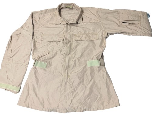 US Military Tan Aircrew Combat Coat Men Medium Long Zip Utility ABDU ...