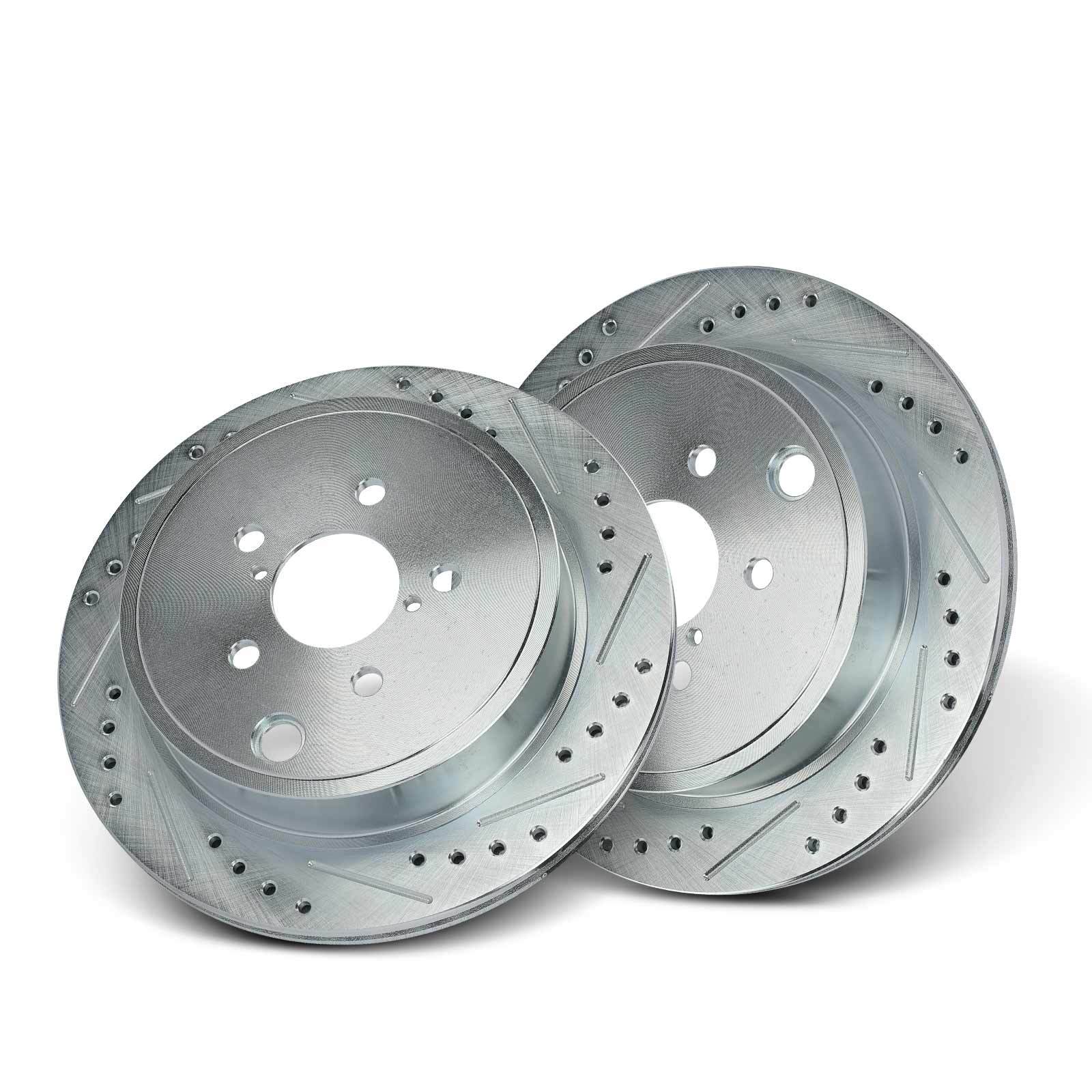 Rear Drilled Brake Rotors for Subaru Outback 2010-14 Legacy 10-13 BRZ ...