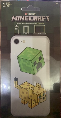 Minecraft Sticker Decal Sheet Phone Laptop Creeper Ocelot Mojang | eBay