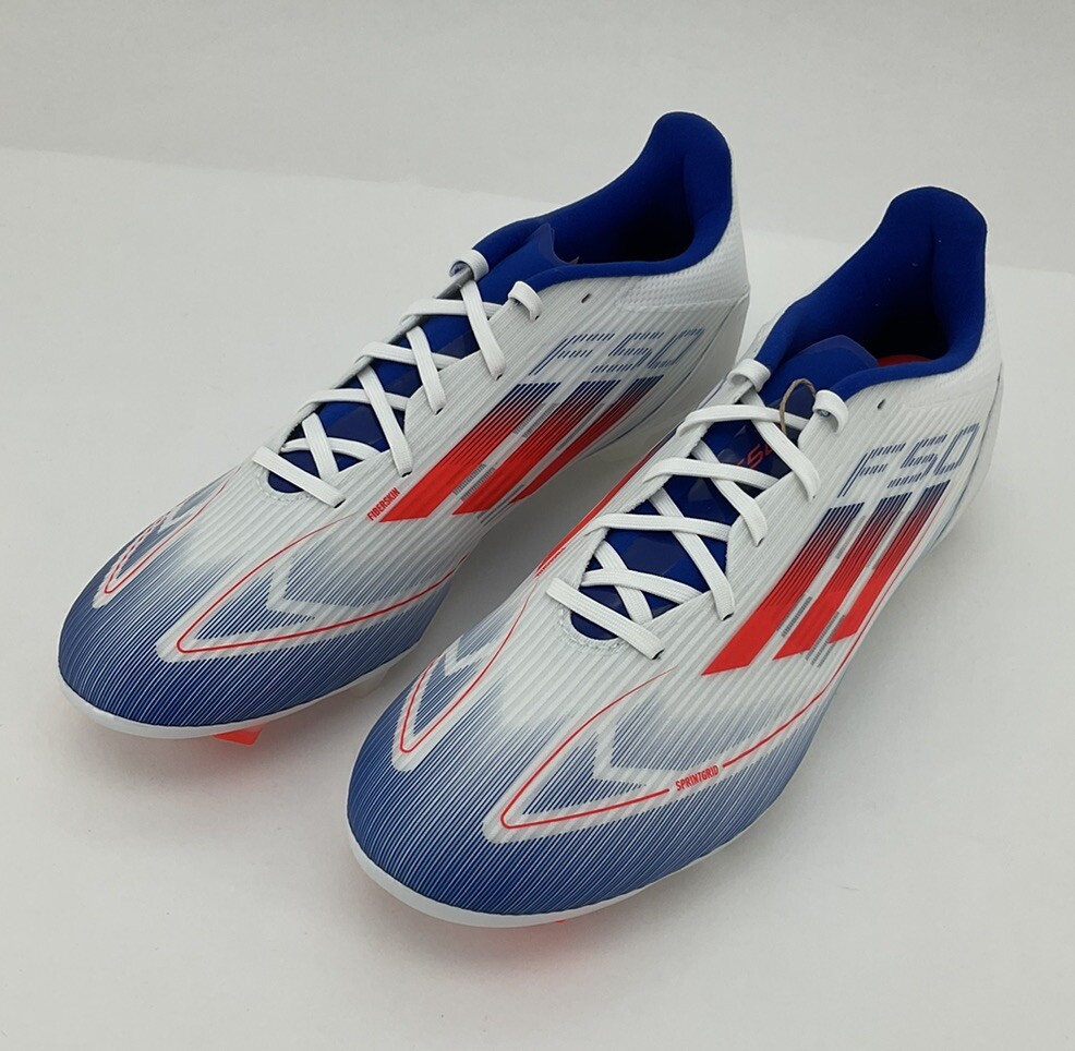 Men's Adidas F50 League FG/MG Football/Soccer Cleats - White Men's Adidas F50 League FG/MG Football/Soccer Cleats - White