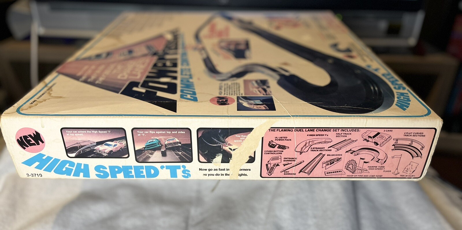 70s Lionel HO Slot Car Race Track Set POWER PASSER With Box 2 Red Cars ...
