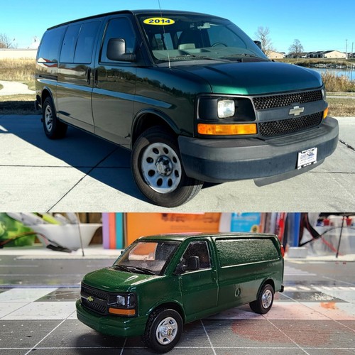 1/64 Custom 596 Green Chevy Express Van | eBay