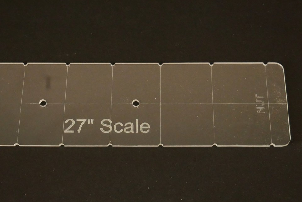 Acrylic Guitar and Bass Fret Layout Ruler with Notched Edges Luthier ...