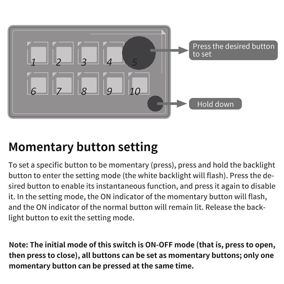 10-digit 5MM Ultra-thin Membrane Button Switch + APP Control Dual ...