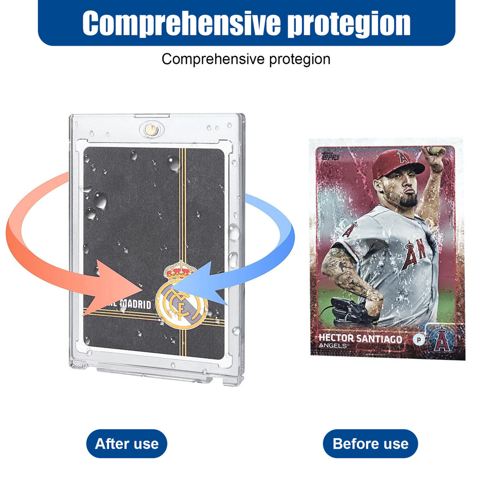 30 Pack Magnetic Trading Sports Card Holders 35pt One-Touch Hard UV ...